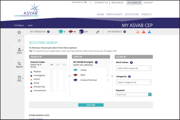 Career Database | OCCU-Find | ASVAB Career Exploration Program